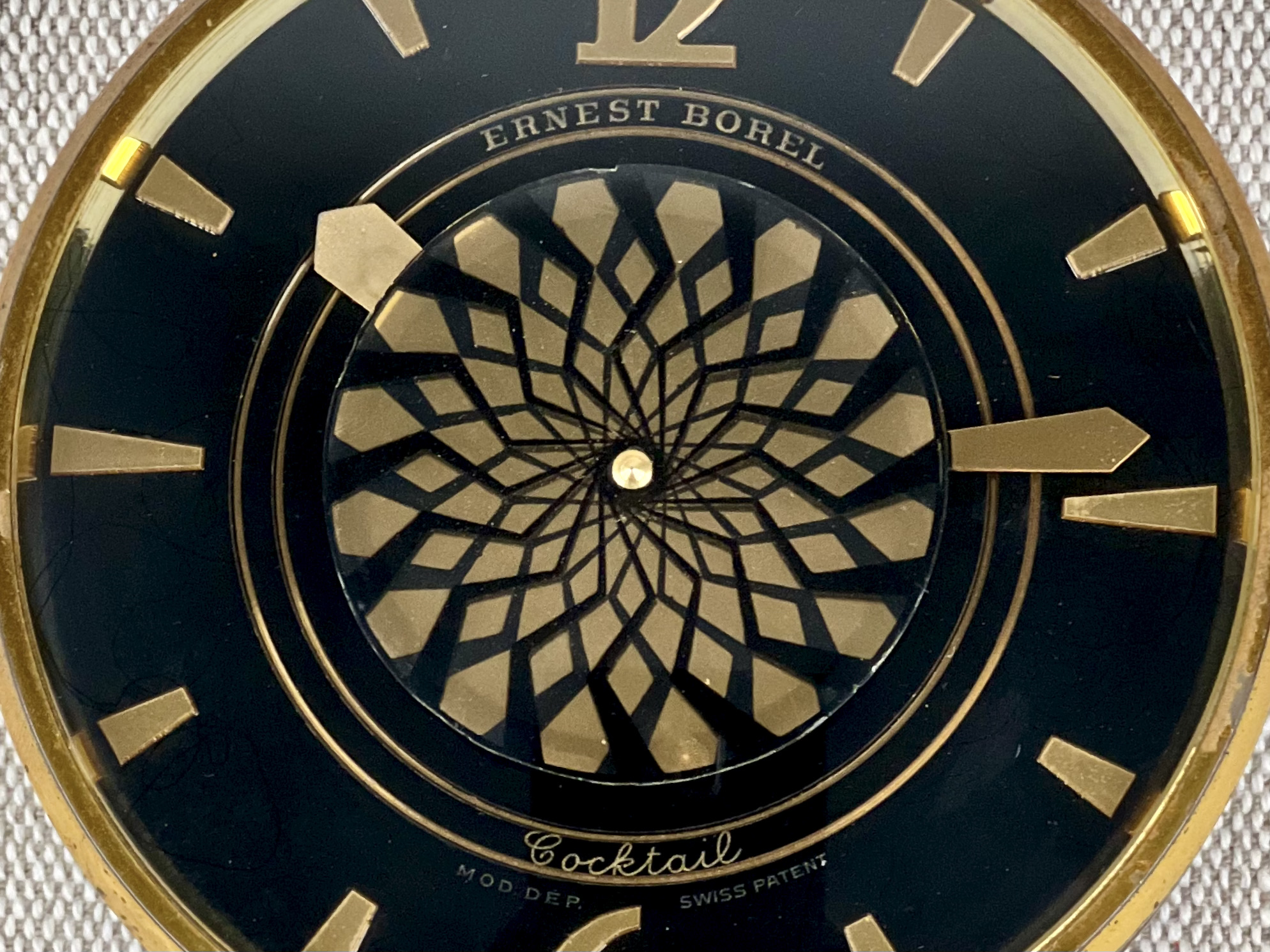 ERNEST BOREL COCKTAIL CLOCK CIRCA 1950 - ECY Gallery