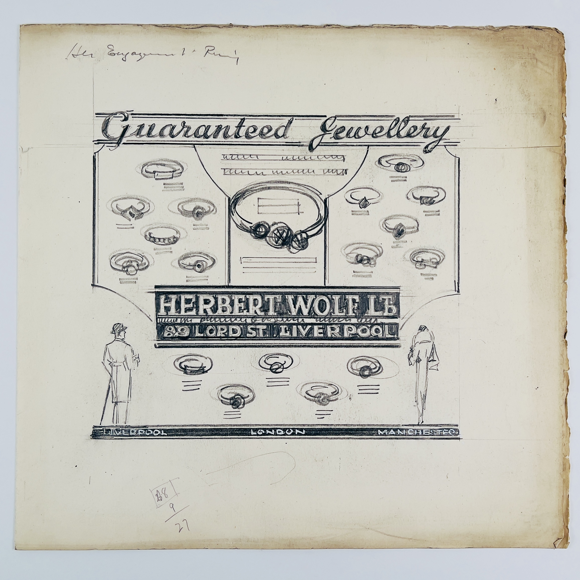 UNIQUE MAQUETTE PUBLICITE HERBERT WOLF CIRCA 1930 – ECY Gallery